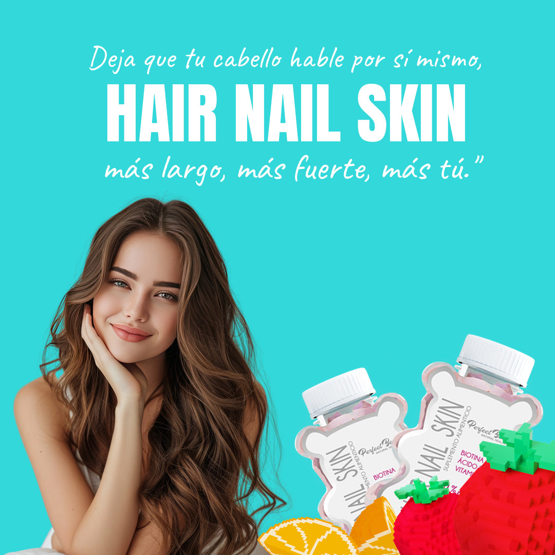 Multivitamínico en gomitas Hair, Nails & Skin Sin Azucar Perfect Bear 1 mes